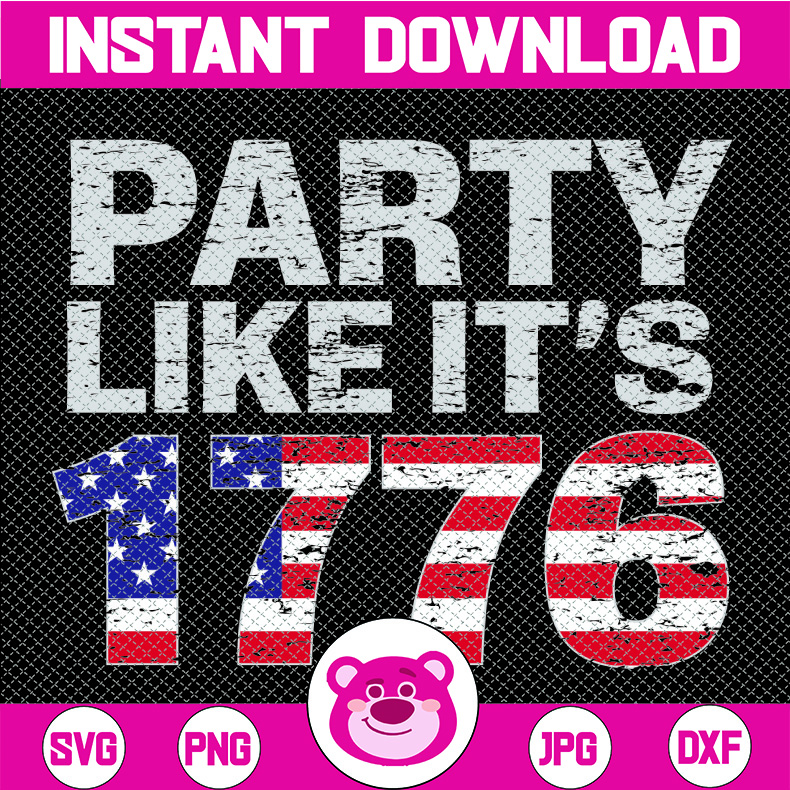 Party Like It's 1776 SVG Cut File printable vector clip art | Inspire ...