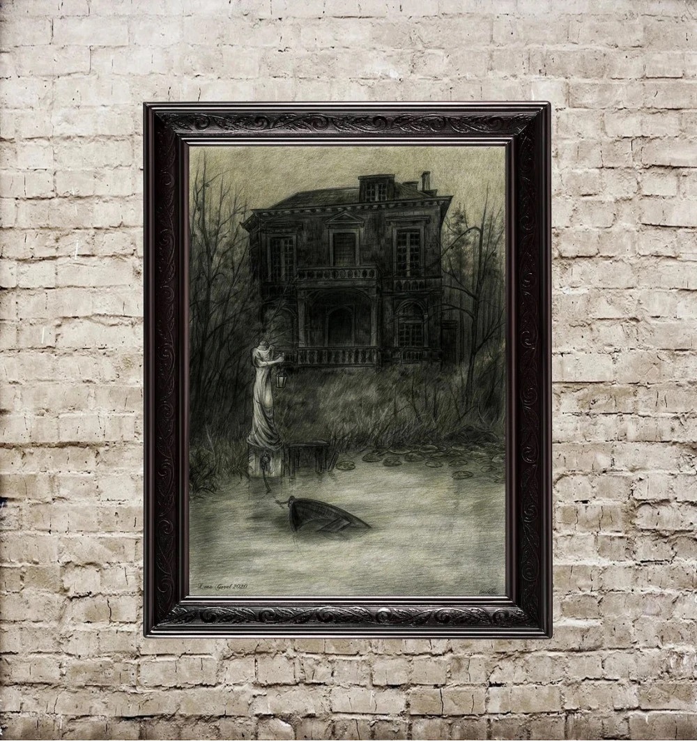 Abandoned House. Dark Art Print. 812 | Inspire Uplift
