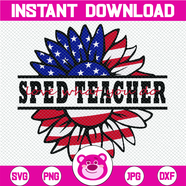 Sped Teacher Love What You Do American Flag SVG Preschool Te | Inspire ...