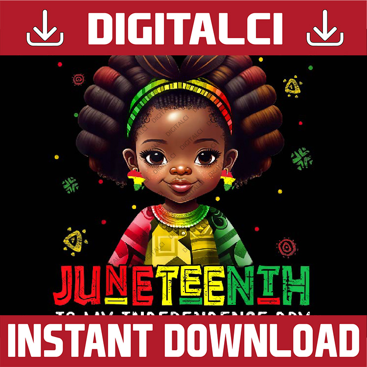 Juneteenth Celebrating 1865 Cute Black Girls Kids Png, Celeb - Inspire ...