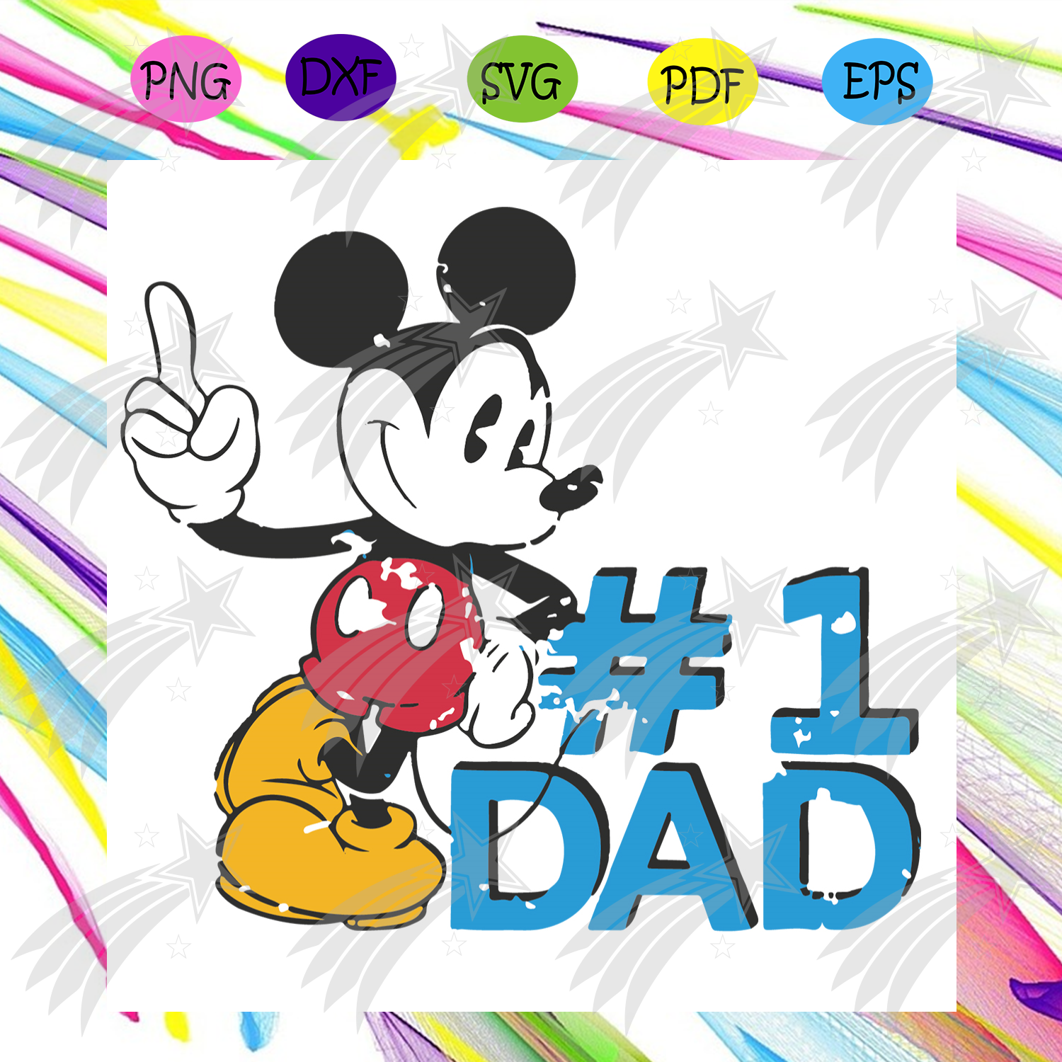Mickey Mouse Fathers Day Svg, Fathers Day Svg, Mickey Svg, C | Inspire ...