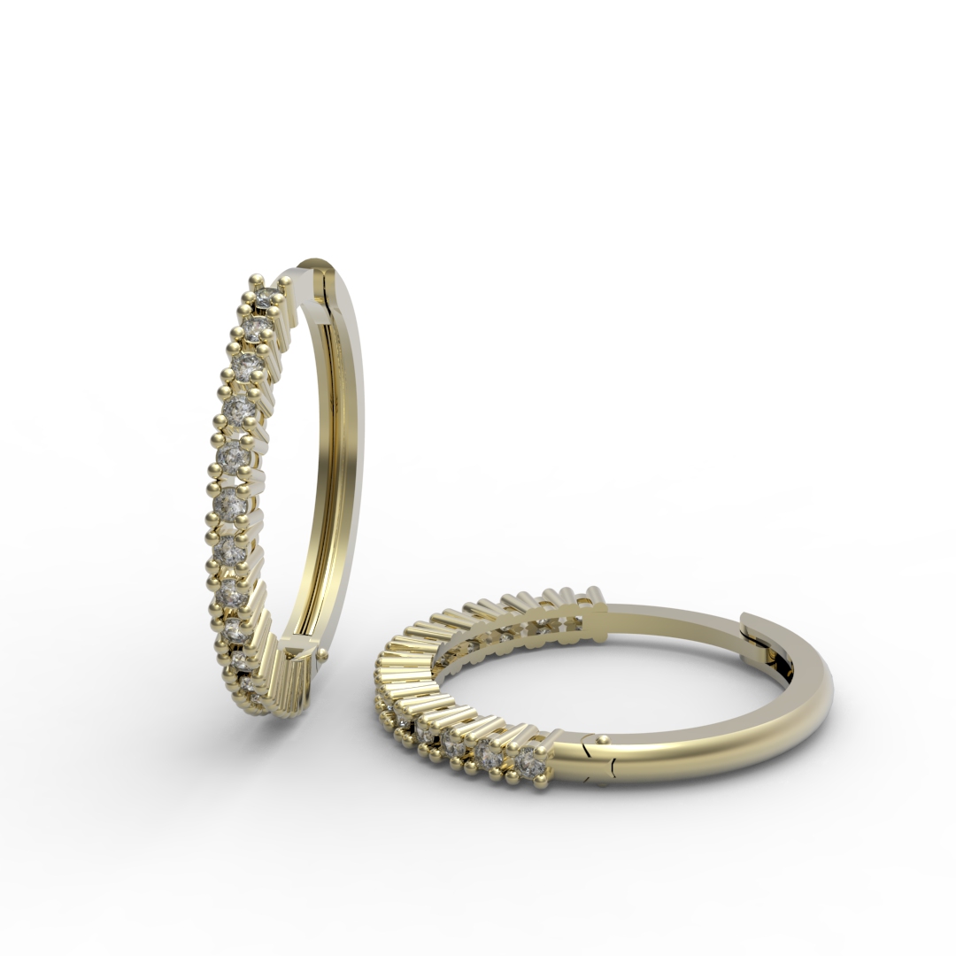 3d model of a jewelry round hoop earrings for printing. 3d p | Inspire ...