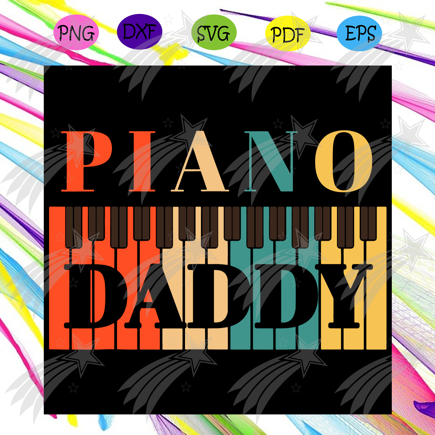 Piano Daddy Svg, Fathers Day Svg, Piano Svg, Daddy Svg, Clas - Inspire ...