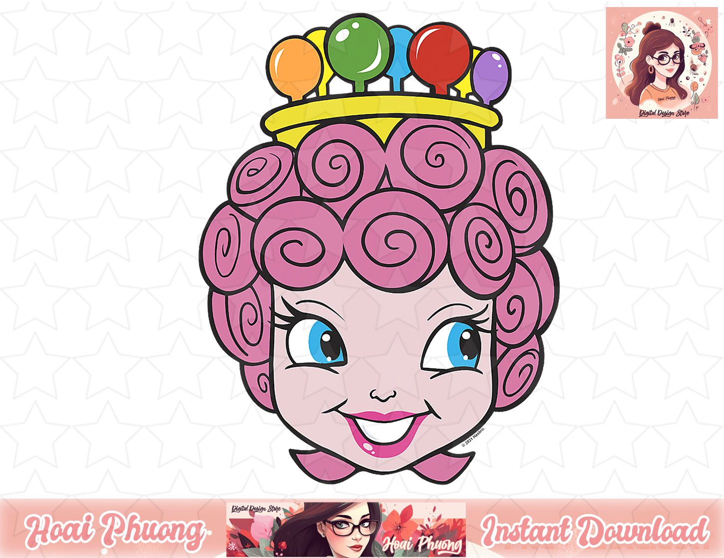 Candy Land Halloween Princess Lolly Big Face png, instant do | Inspire ...