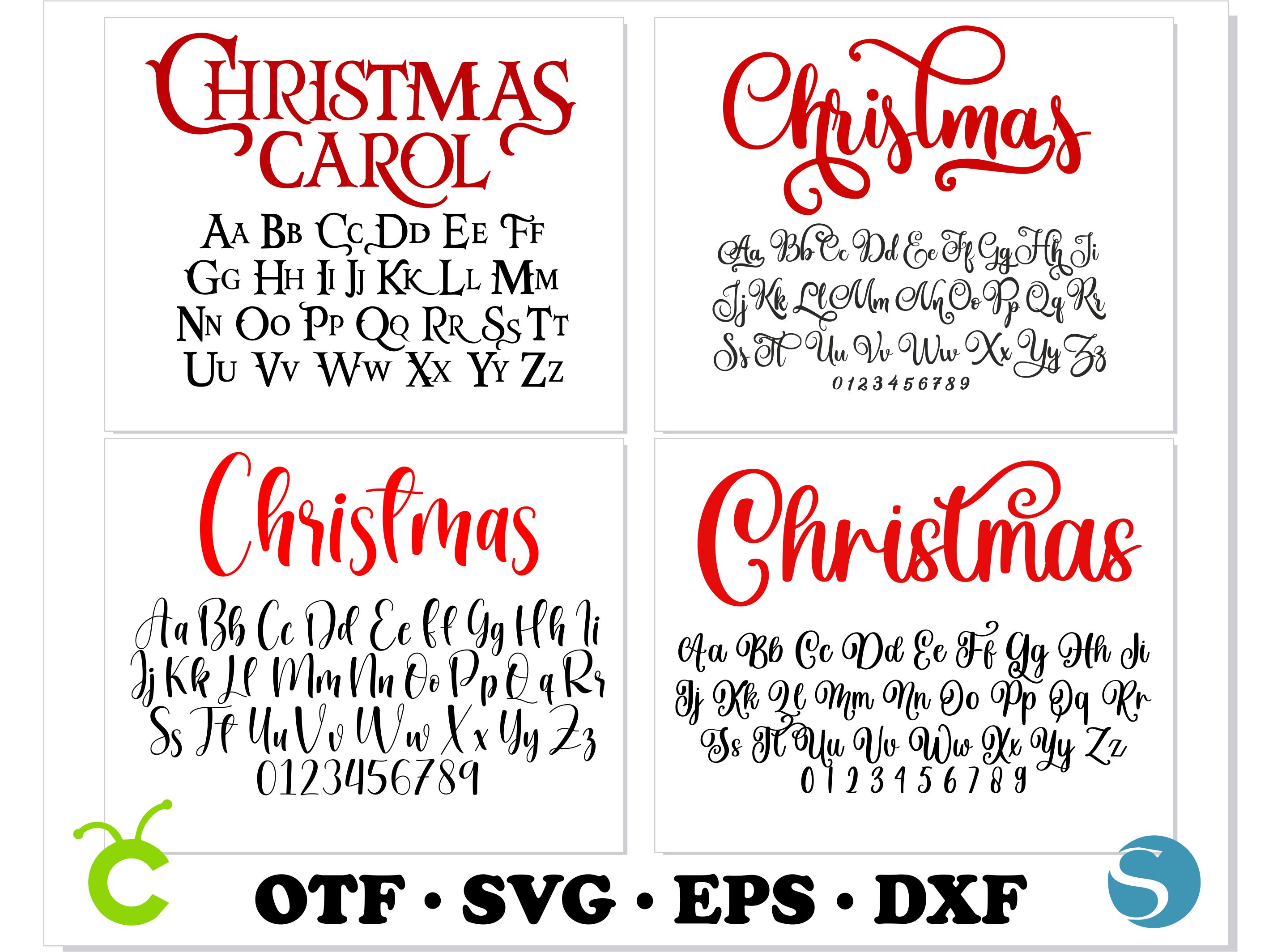 Christmas Font mini Bundle | Christmas Font SVG Cricut, Chri - Inspire ...