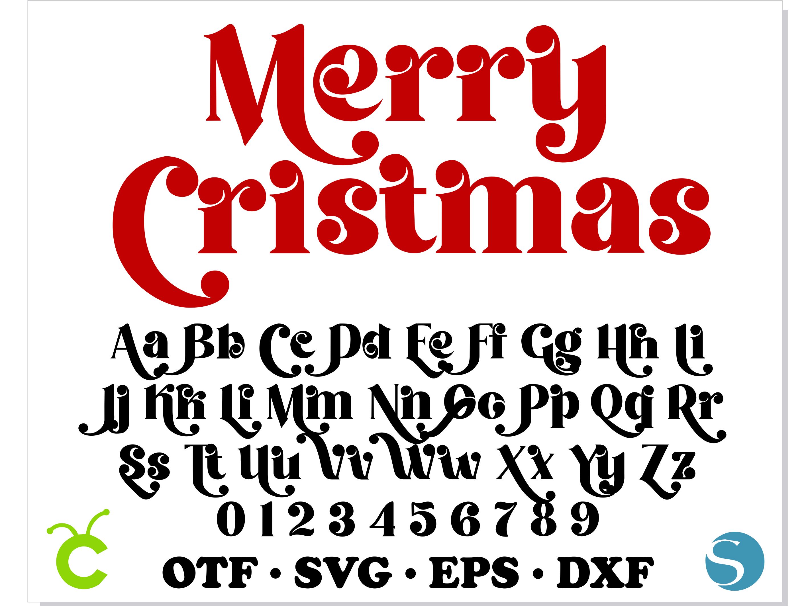 Merry Christmas Font Svg Merry Christmas Calligraphic Logo PNG & SVG