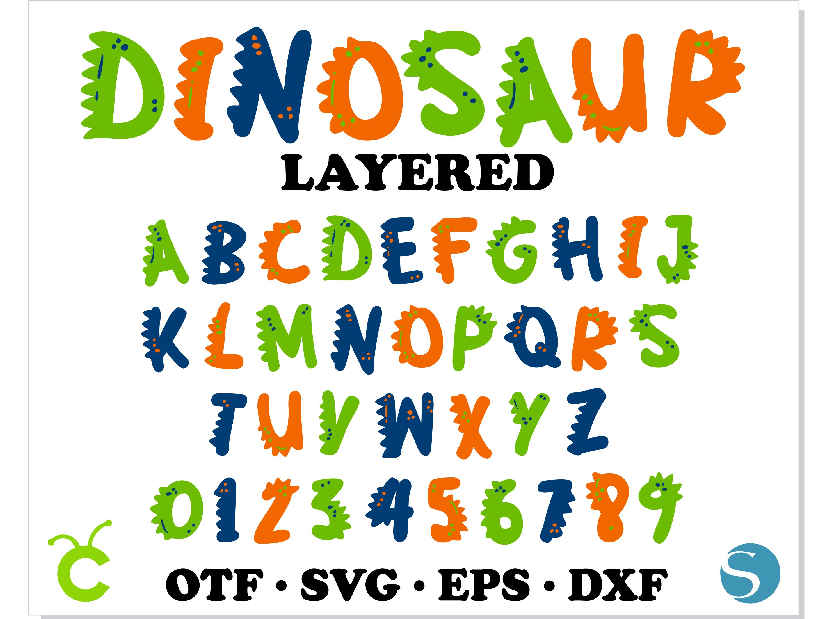 dinosaur font svg - Inspire Uplift