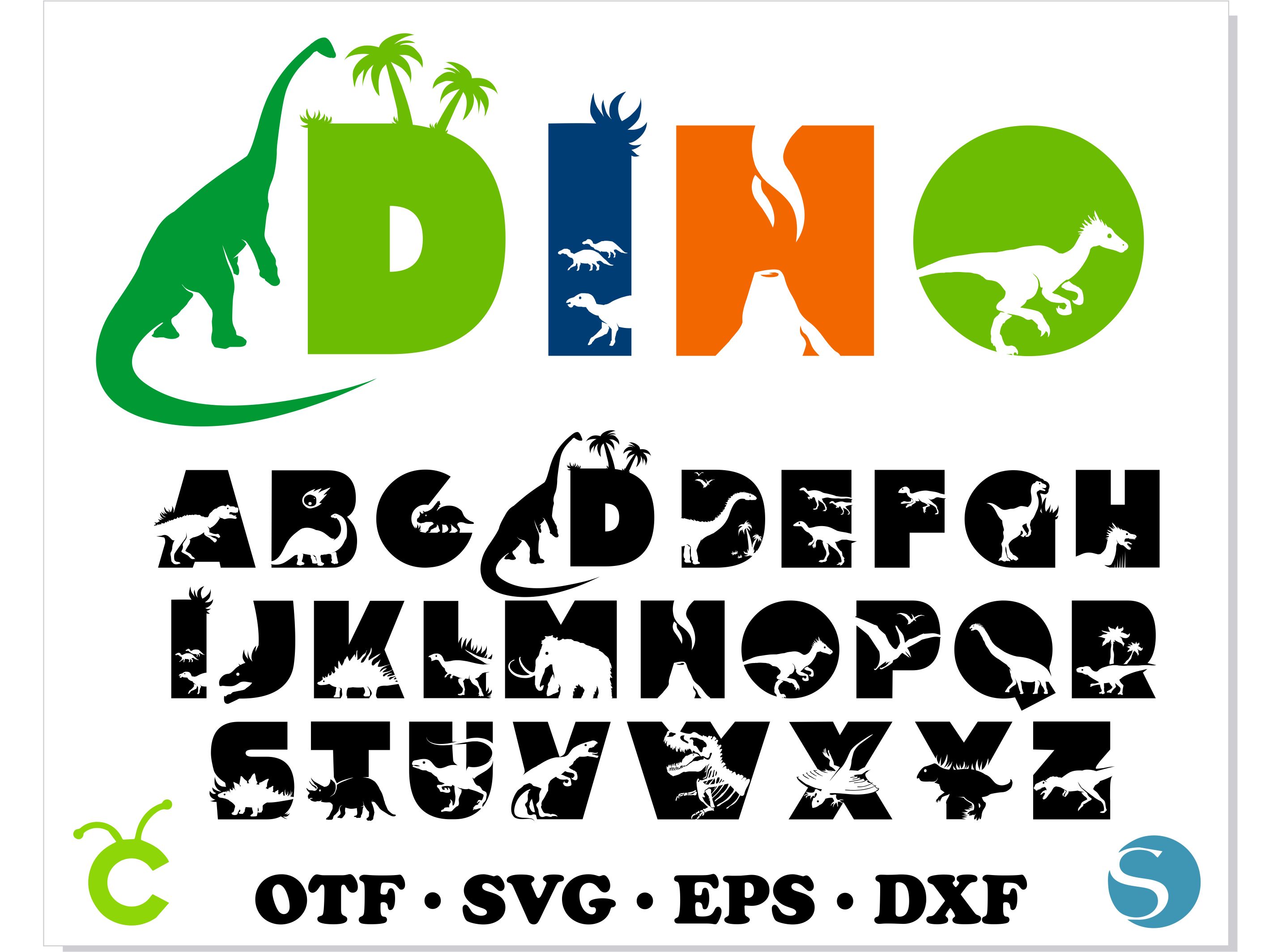 Dinosaur Font OTF, Dinosaur Font SVG Cricut, Dino Font SVG, | Inspire Uplift