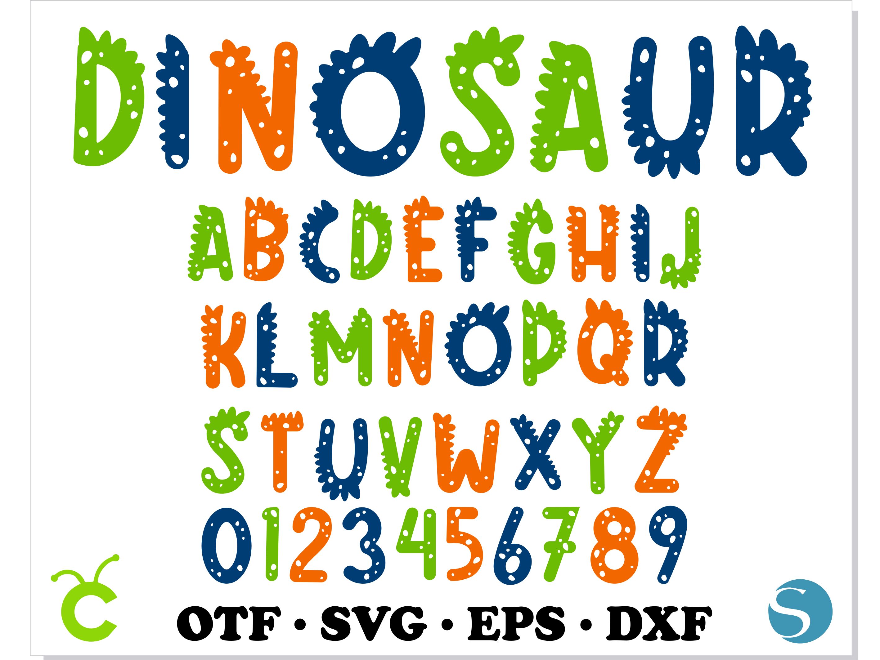 Dinosaur Font SVG Cricut, Dinosaur Font OTF, Dinosaur Alphab | Inspire Uplift