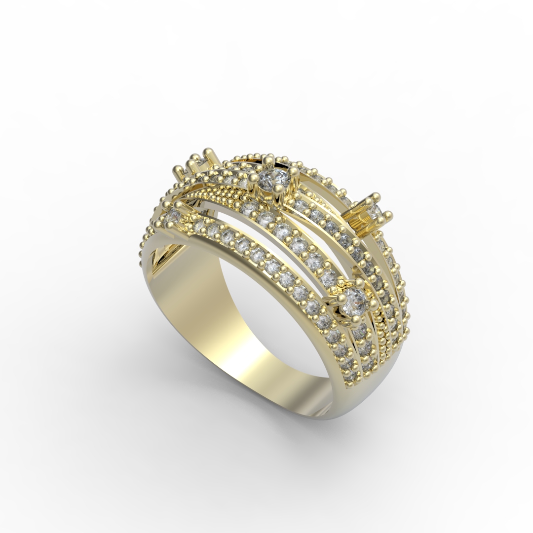 3d model of a jewelry ring for printing. Engagement ring and | Inspire ...