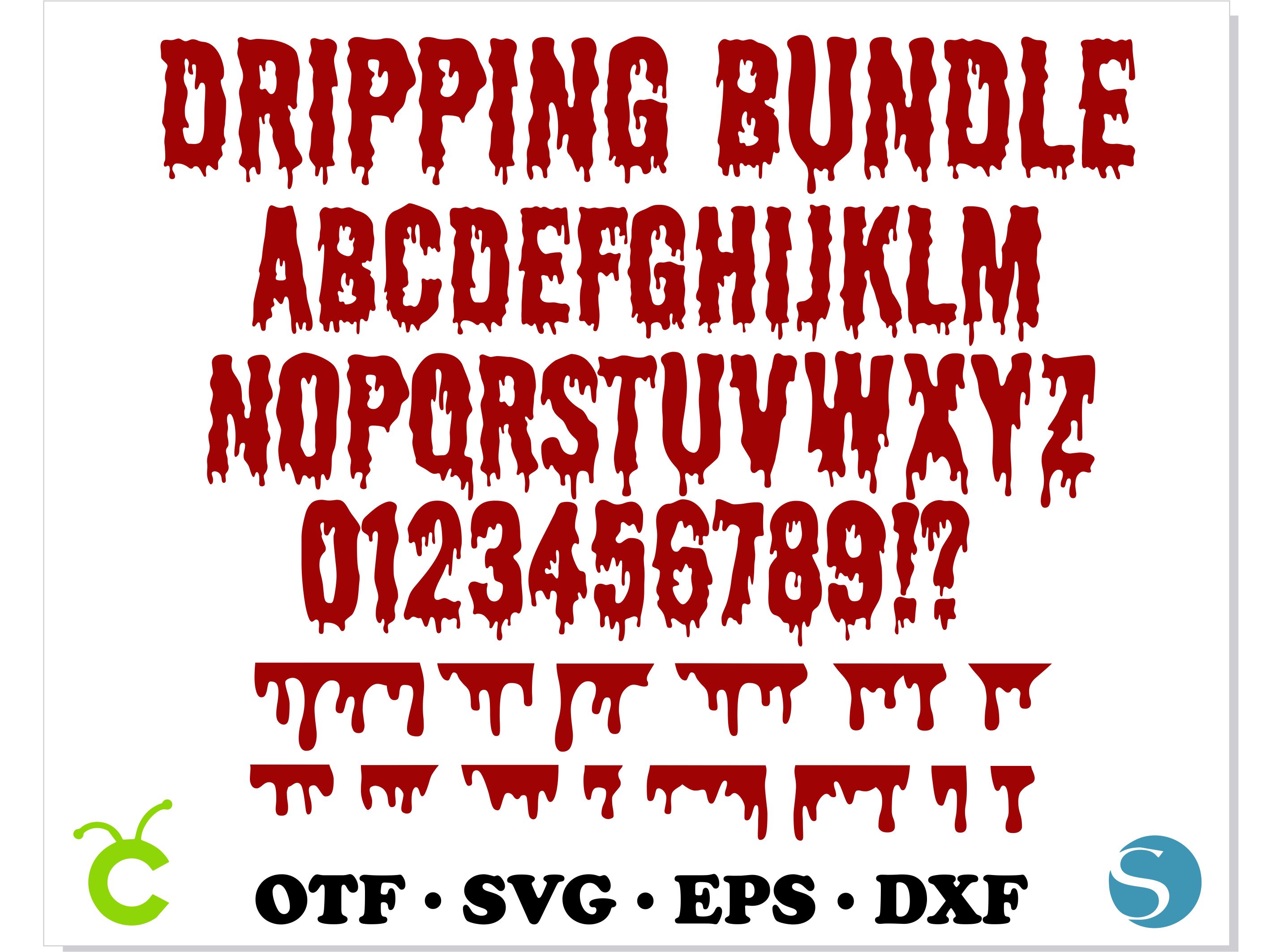 Dripping SVG Bundle | Dripping Blood svg, Dripping font SVG, - Inspire ...