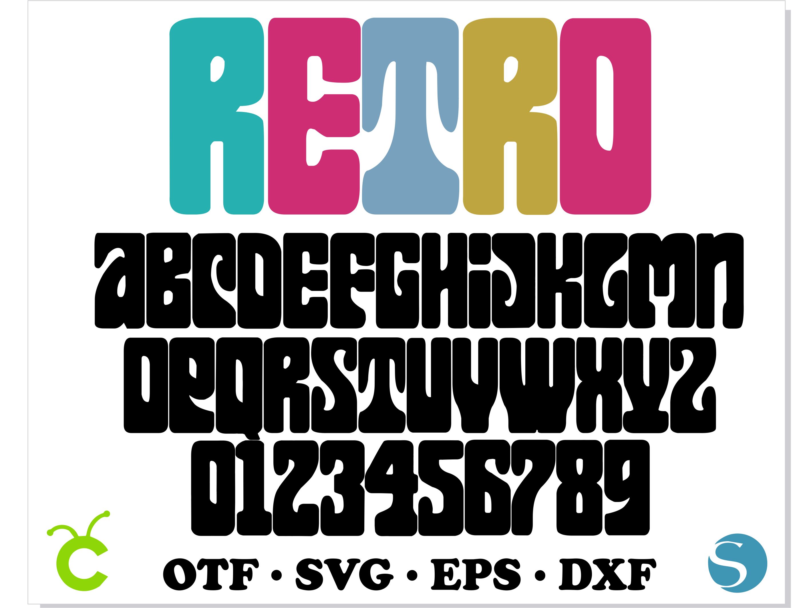Retro Font | 70s font 80s font, Hippie Font SVG, Hippie lett | Inspire Uplift