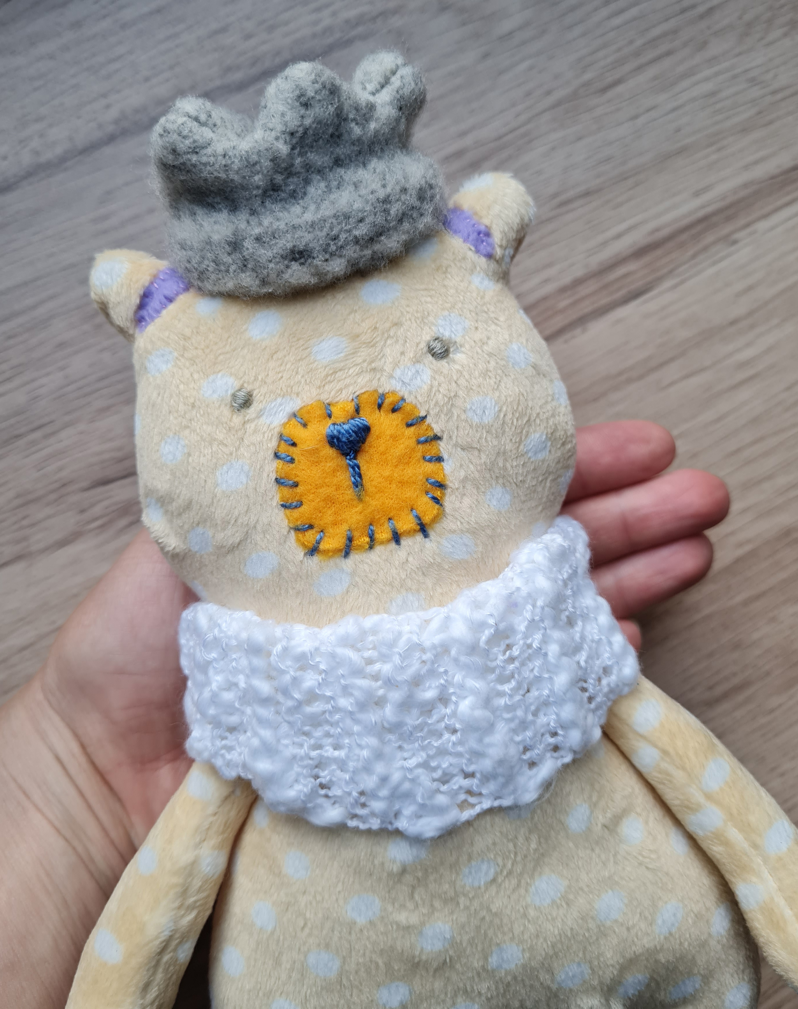 Handmade bear toy with cochlear implants | Inspire Uplift