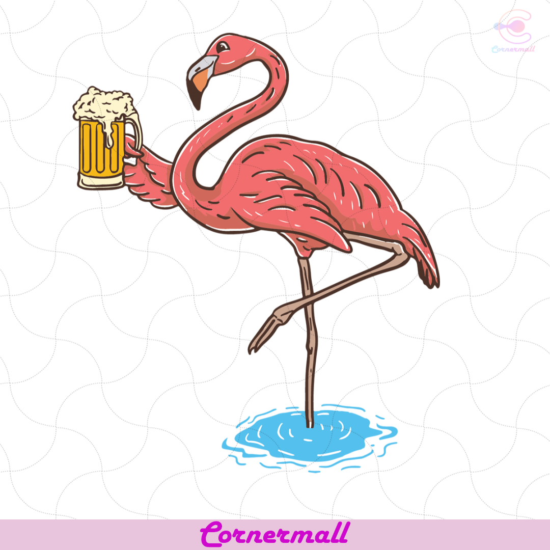 Flamingo Drinking Beer Svg, Trending Svg, Flamingo Svg, Drin | Inspire ...