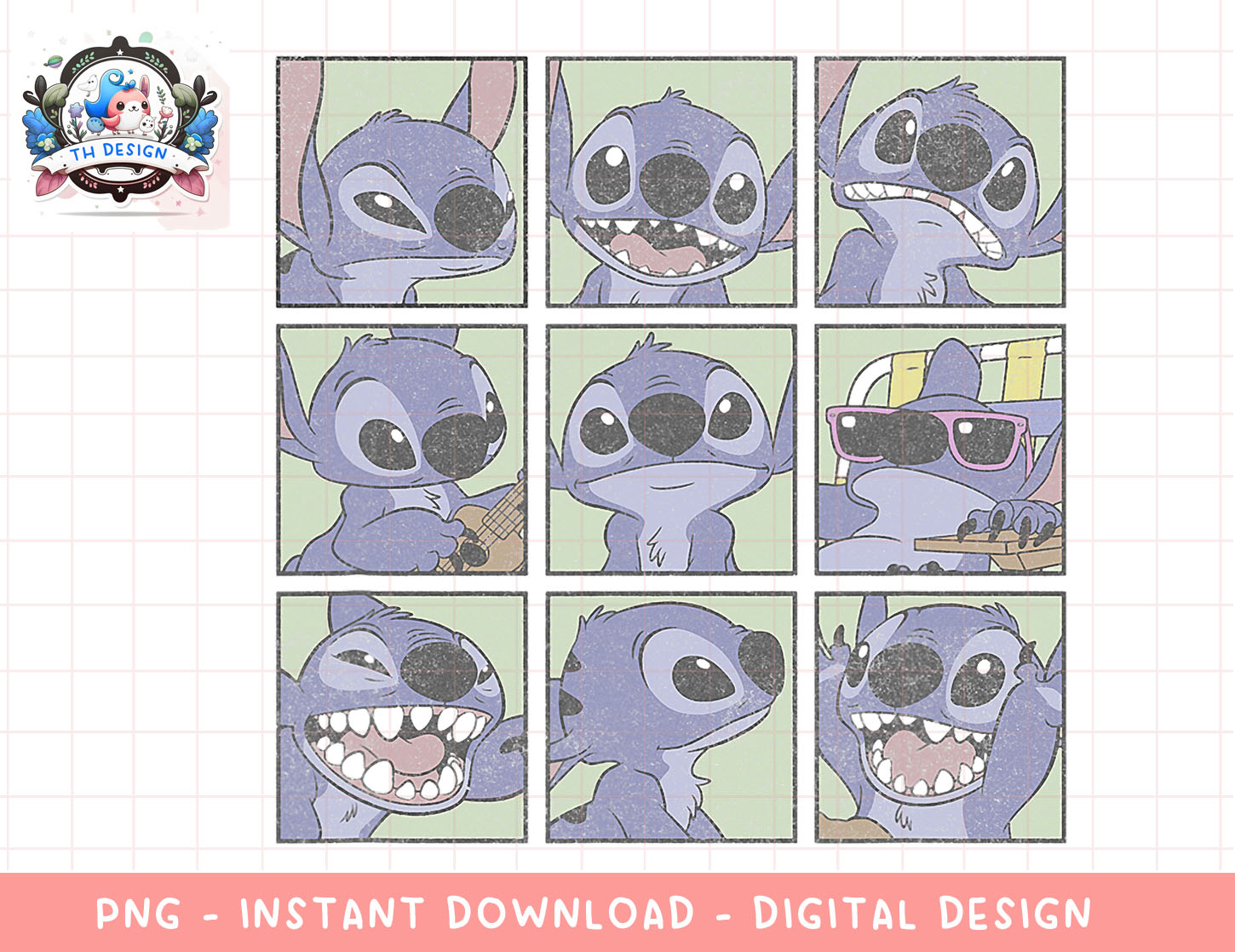 Disney Lilo & Stitch Box Up Stitch Emotions Grid png, sublim | Inspire ...