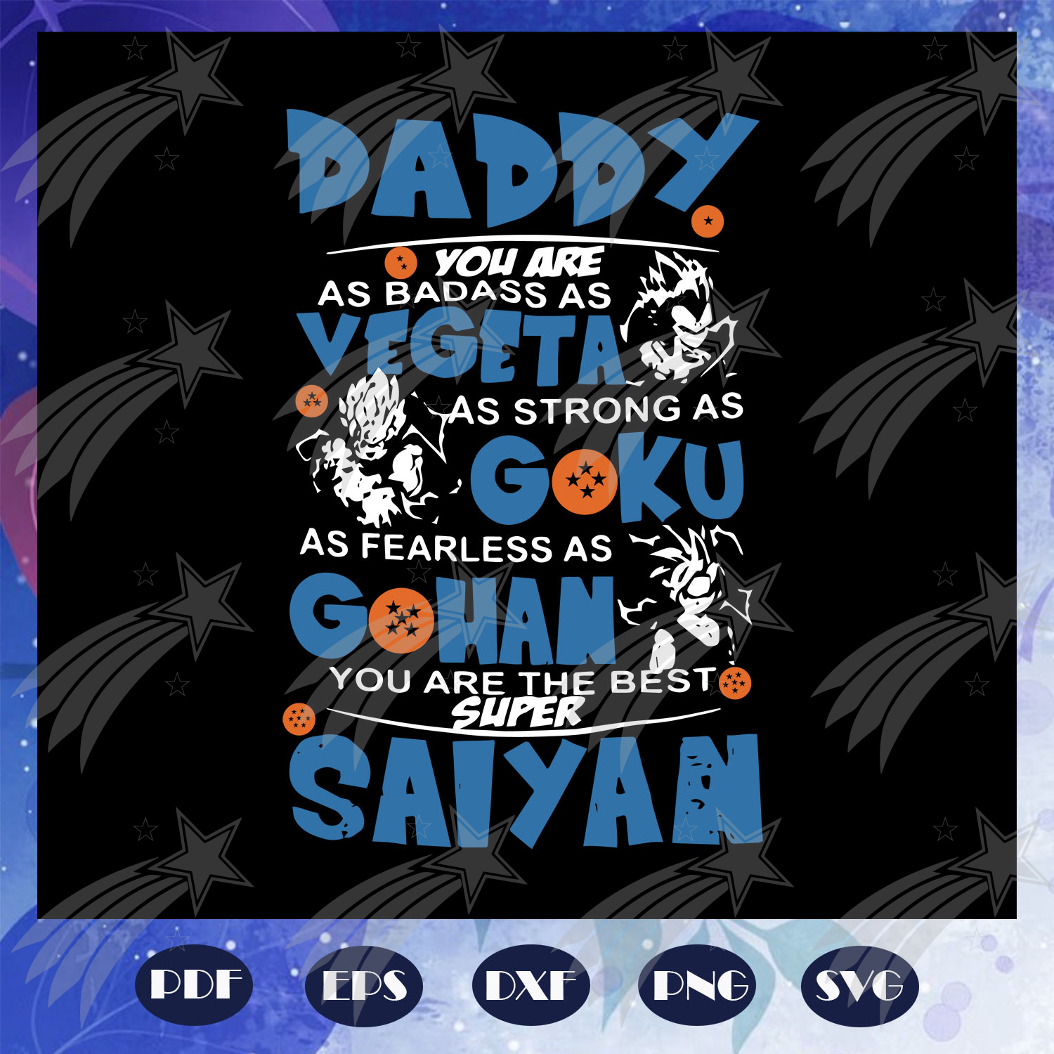 Daddy super saiyan svg, fathers day svg, fathers day gift, g | Inspire ...