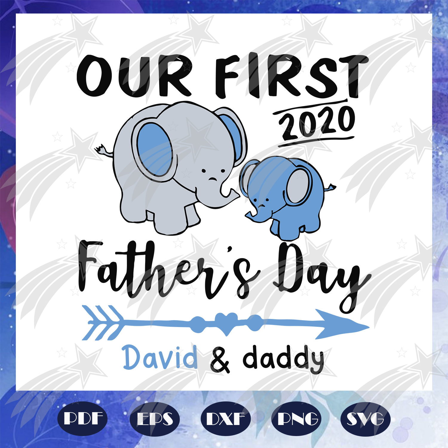 Our first 2020 svg, first fathers day svg, elephant svg, dad | Inspire ...