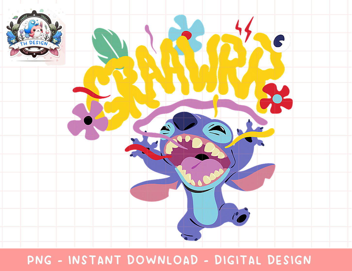 Disney Lilo & Stitch Graawrr Stitch Roar png, sublimation.jp | Inspire ...