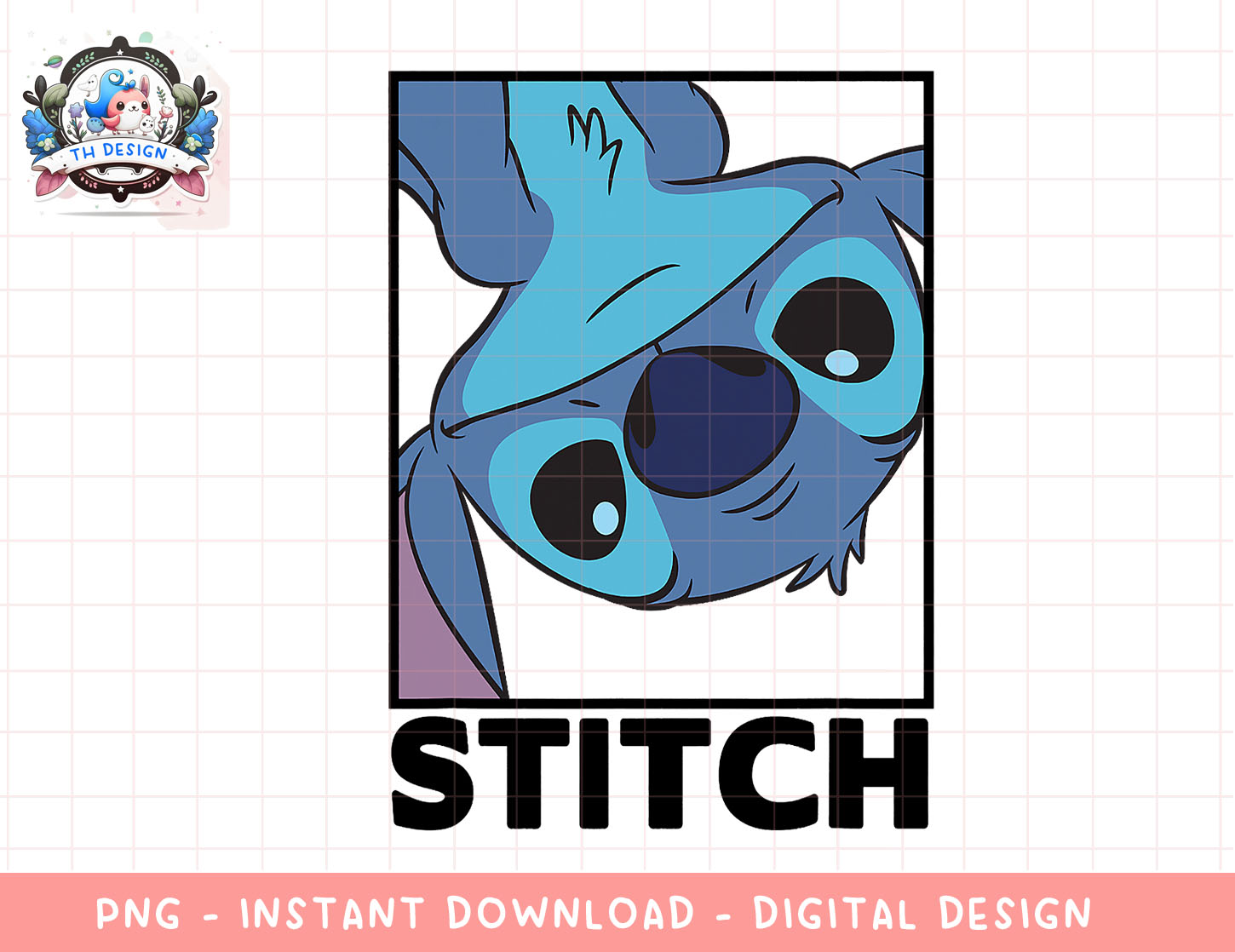 Disney Lilo & Stitch Grid Cute Face Stitch Portrait png, sub | Inspire ...