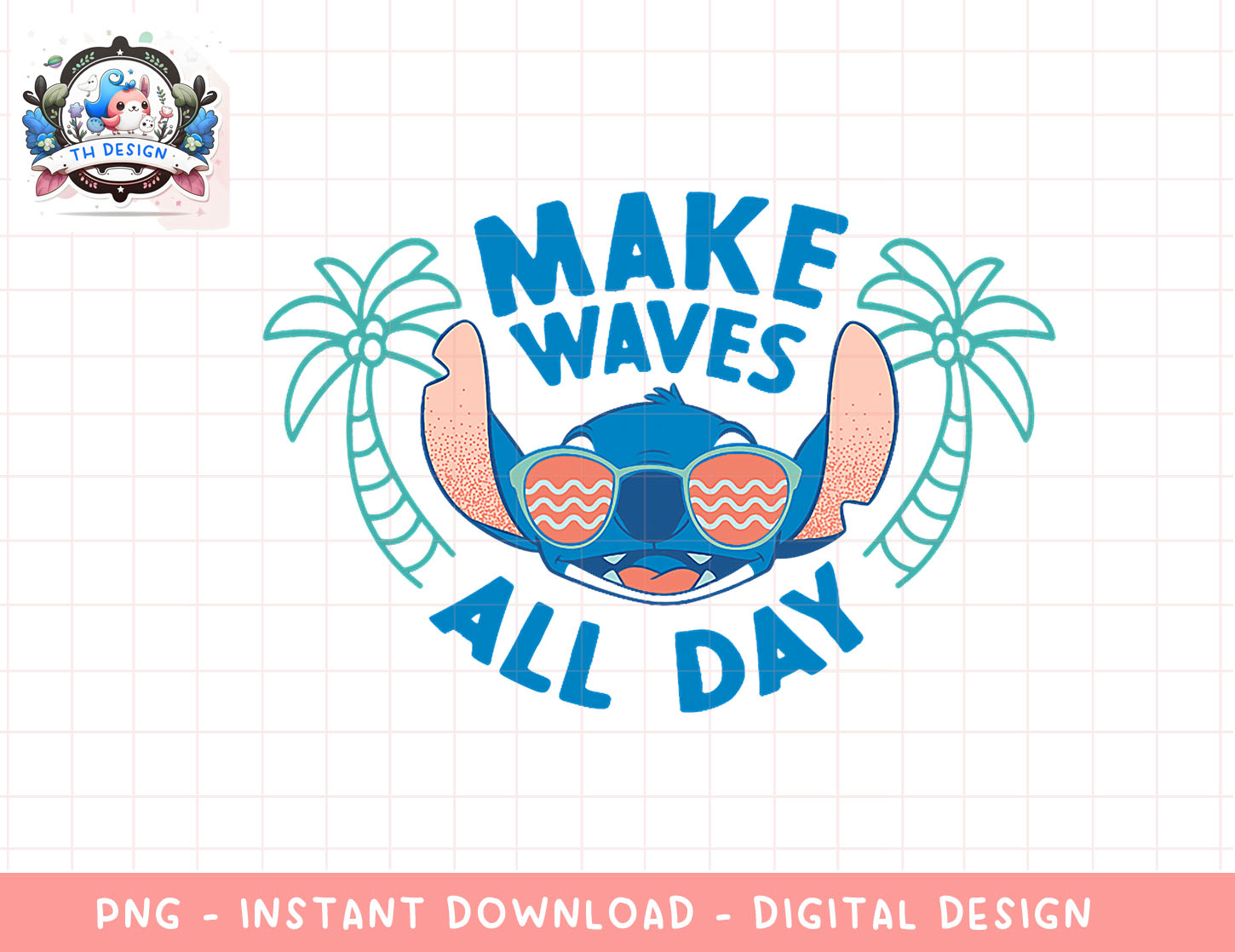 Disney Lilo & Stitch Make Waves All Day Stitch Beach png, su - Inspire ...