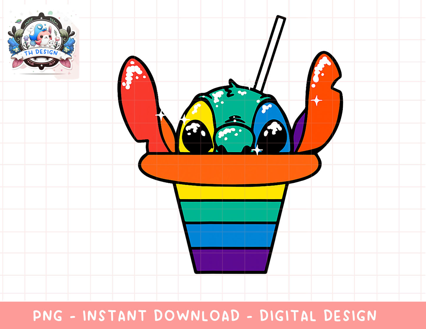Disney Lilo & Stitch Pride Rainbow Hawaiian Shaved Ice png, | Inspire ...