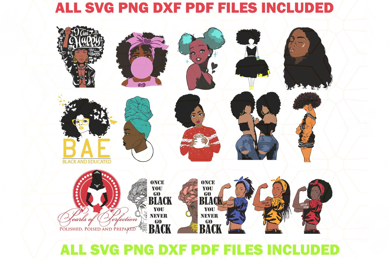 Black girl svg bundles svg bundles, black lives matter, af - Inspire Uplift