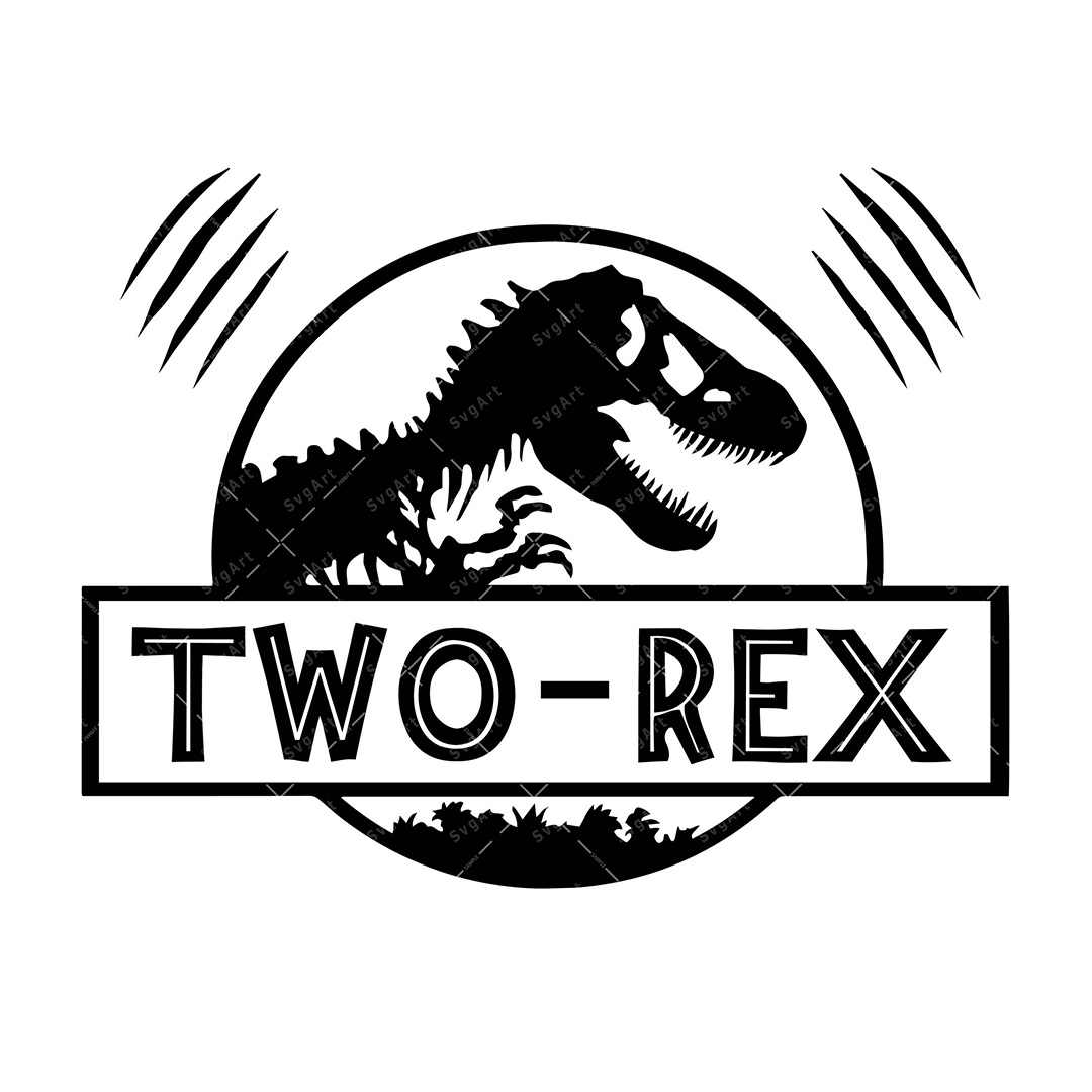 2 rex SVG, PNG, PDF, Two Rex Svg, Two-a-Saurus, Birthday svg - Inspire ...