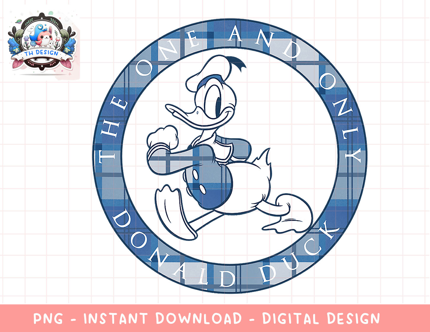 Disney Mickey And Friends Donald Duck Tartan Logo png, subli - Inspire ...