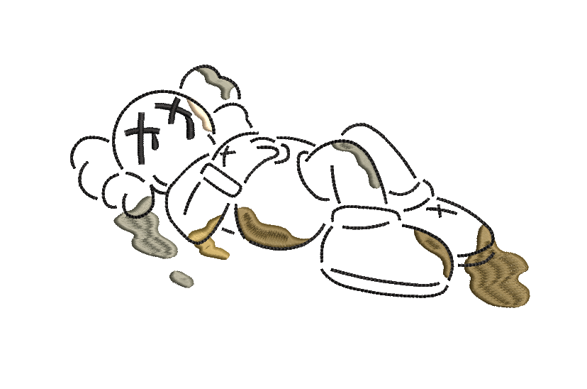 Kaws Embroidery Line Art Design - Logo Embroidery Pattern - | Inspire ...