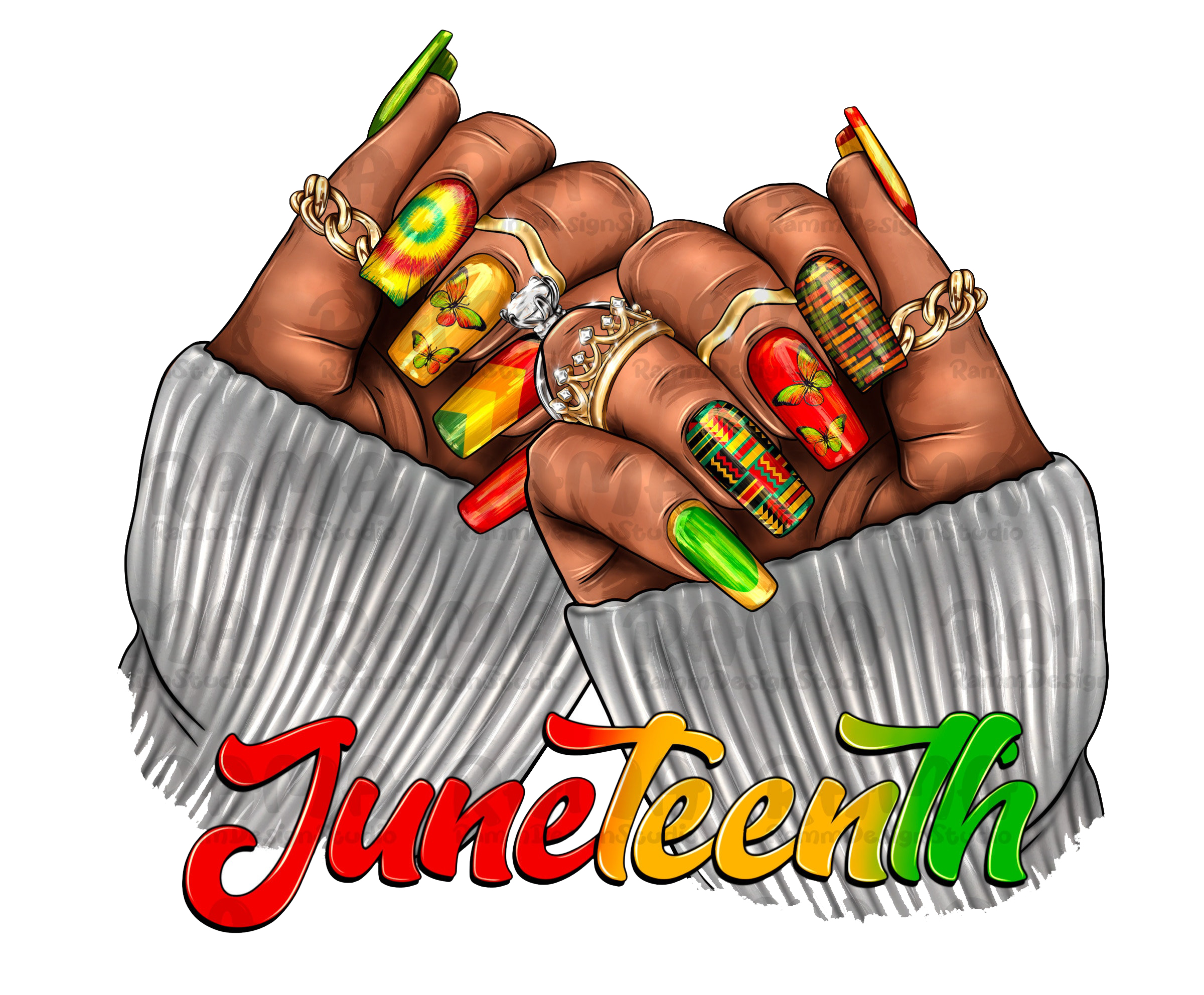 Black Woman Juneteenth Nails Png Sublimation Design, Junetee | Inspire ...