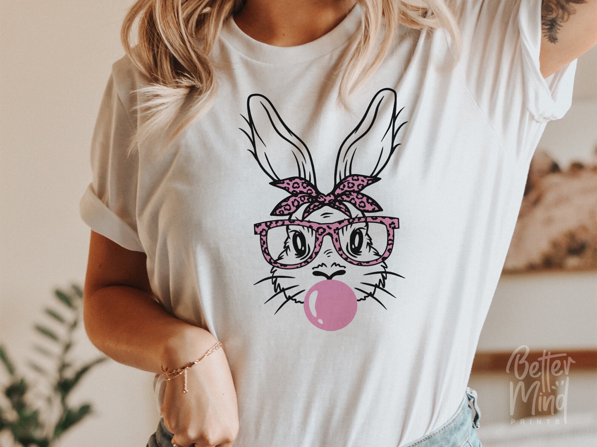 Cute bunny with glasses svg, Bow svg, Easter svg, Bunny svg, - Inspire ...