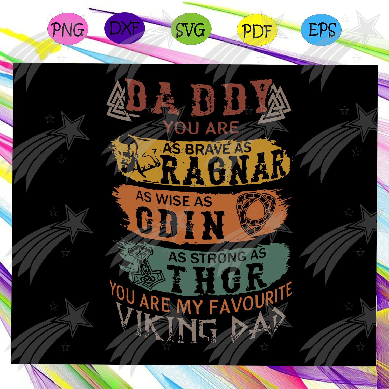 Daddy as brave as ragnar svg, as wise as odin svg, fathers d | Inspire ...