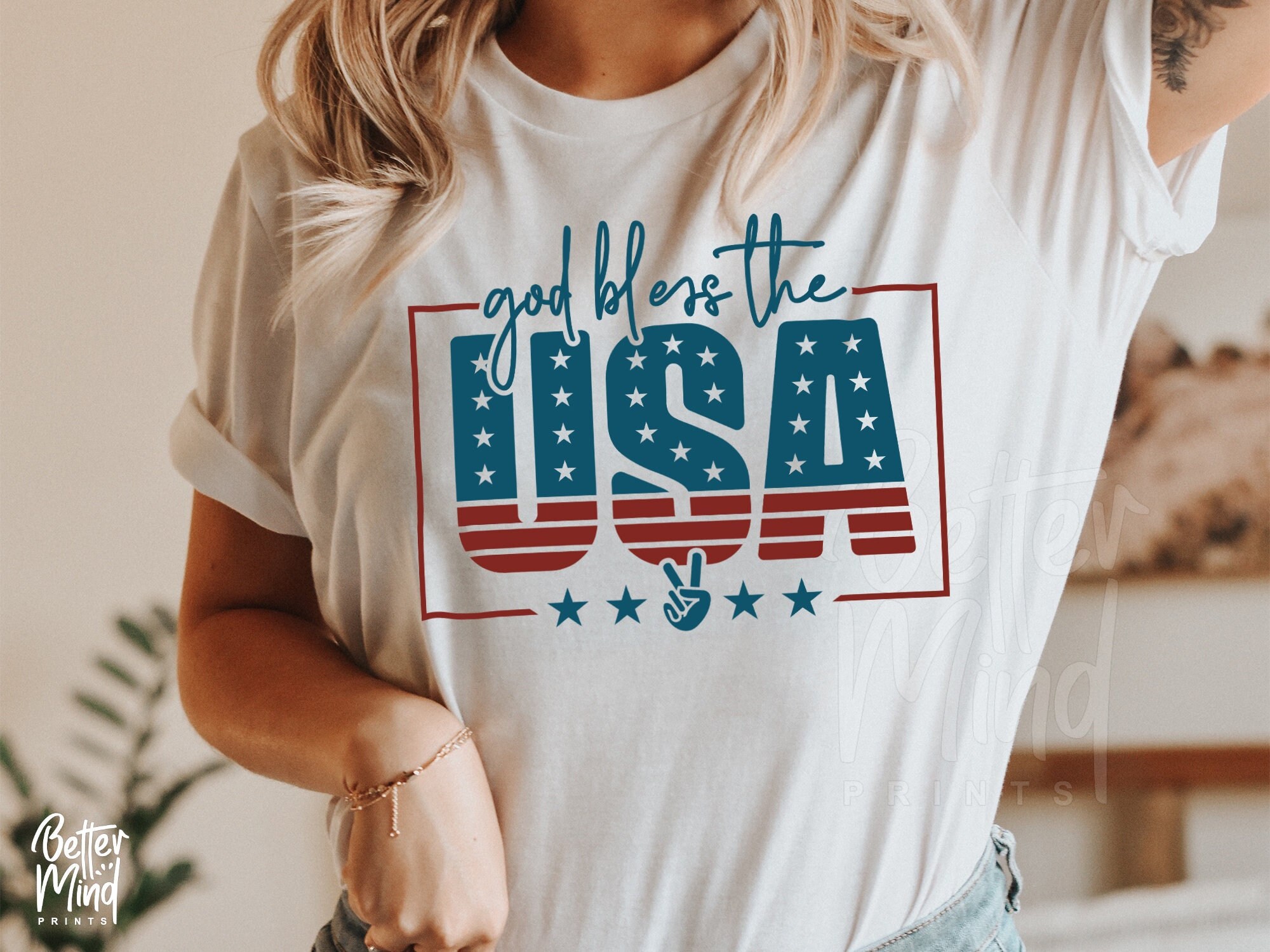 God Bless Usa SVG PNG, 4th of July SVG, Fourth of July Svg, - Inspire ...
