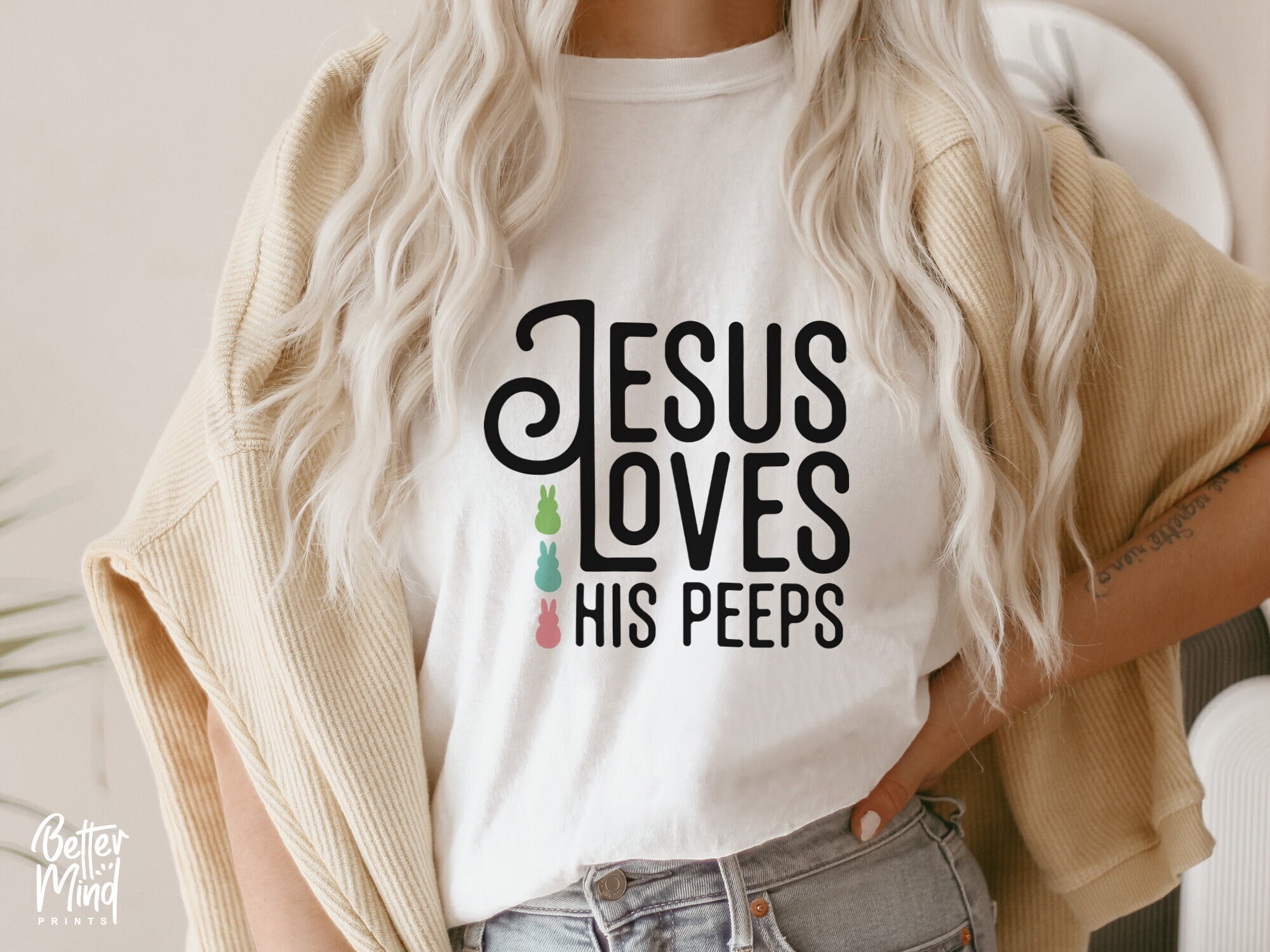 Jesus loves his peeps SVG PNG PDF, Easter Peeps Svg, Jesus L - Inspire Uplift