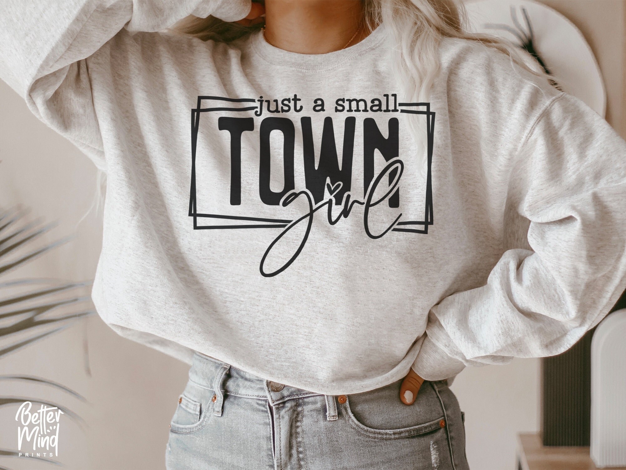 Just A Small Town Girl SVG, PNG, Country Girl Svg, Positive - Inspire ...