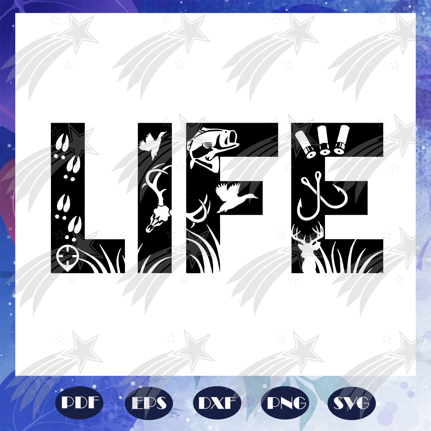 Life svg, hunting life svg, hunting svg, fishing life svg, d - Inspire ...