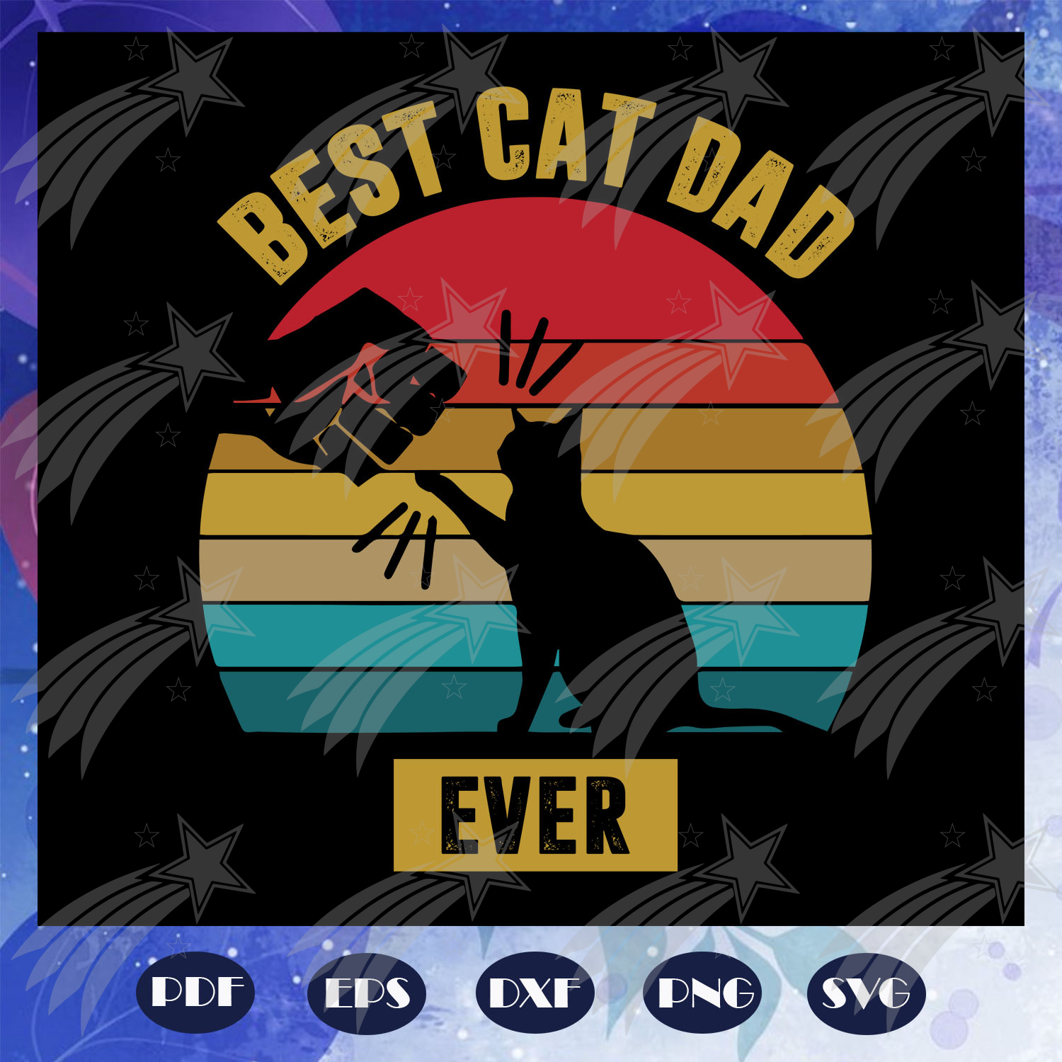 Best cat dad ever svg, Fathers day svg, fathers day gift, fa | Inspire ...