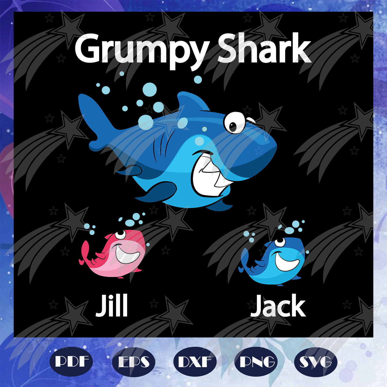 Grumpy shark svg, fathers day svg, fathers day gift, fathers | Inspire ...