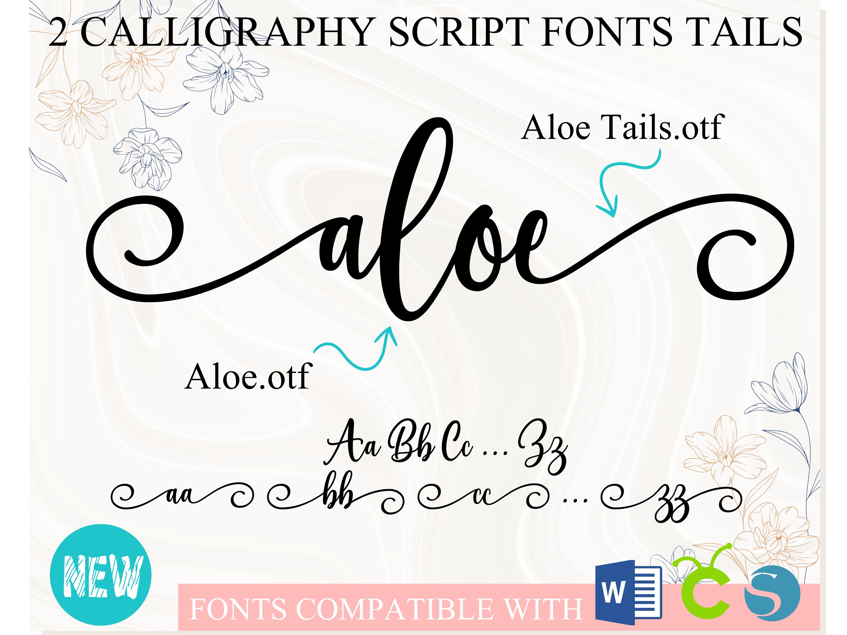 Aloe Font with Tails | Romantic Fonts, Script Fonts, Beautif | Inspire Uplift
