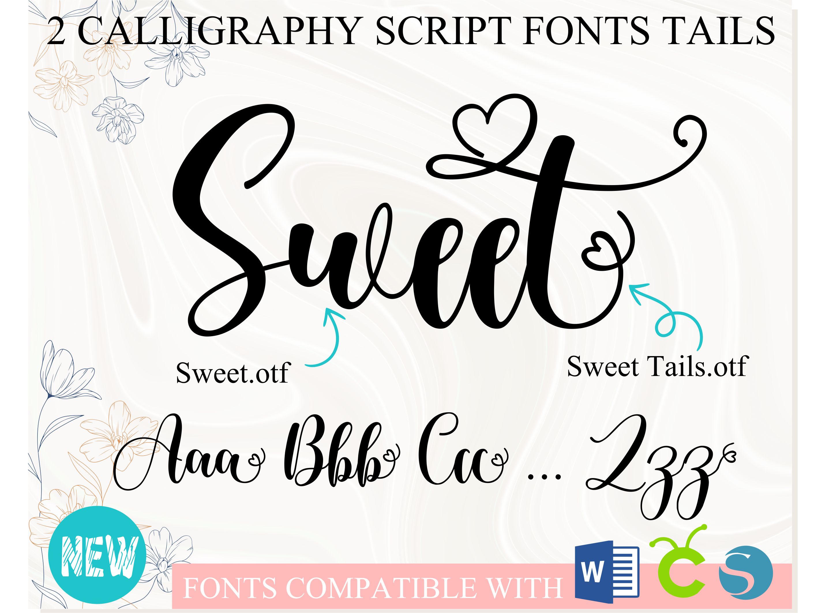 Sweet Font with Hearts | Valentines Day Font Calligraphy Fon - Inspire ...