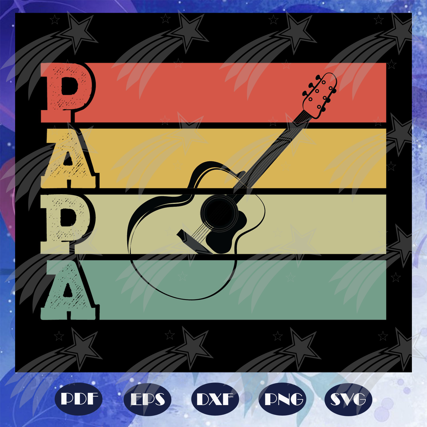 Papa guitar svg, fathers day svg, papa svg, father svg, dad | Inspire ...