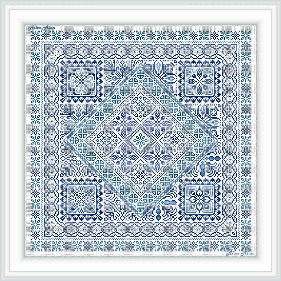 Cross stitch pattern Panel border sampler geometric ornament - Inspire ...