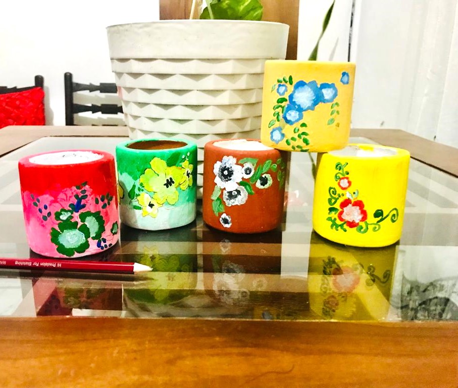 hand painted cute pots | Inspire Uplift