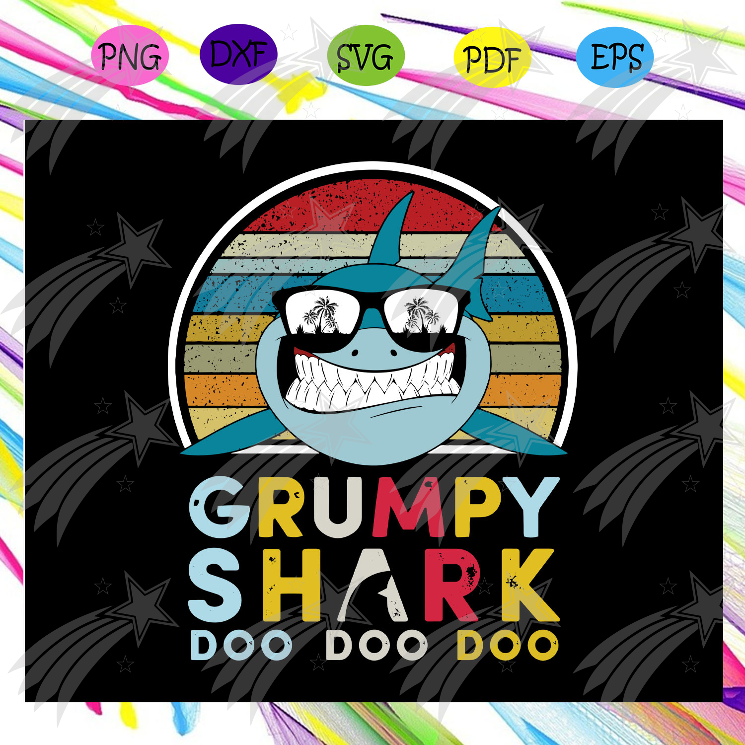 Grumpy shark doo doo doo svg, fathers day svg, fathers day g | Inspire ...