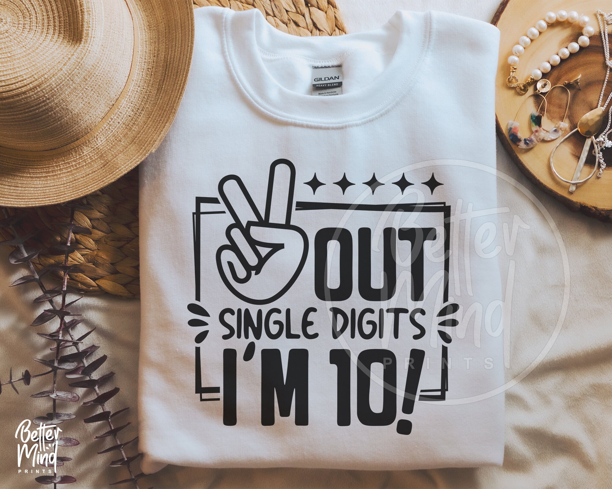Peace Out Single Digits Im 10 Svg, Tenth Kids Birthday Svg, - Inspire Uplift