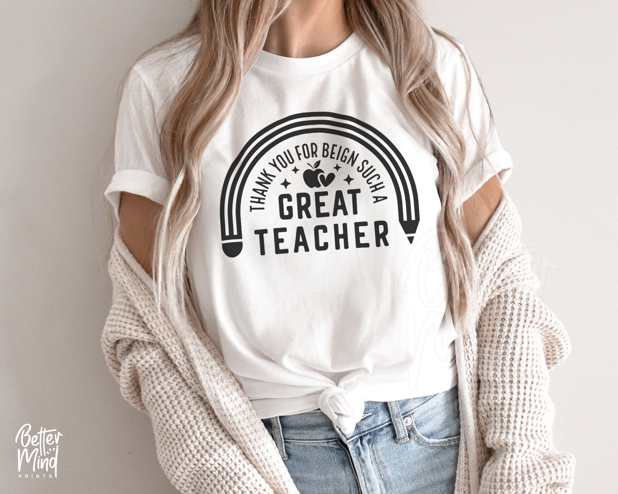 Thank you Teacher SVG PNG, Teacher Appreciation Gift, Best T | Inspire ...