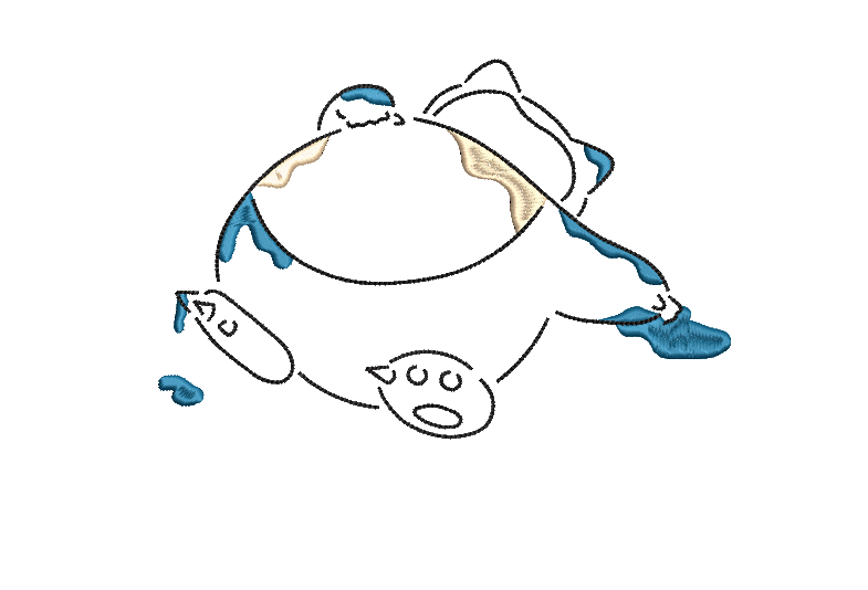 Pokemon Embroidery Line Art Design - Snorlax Embroidery Patt - Inspire ...