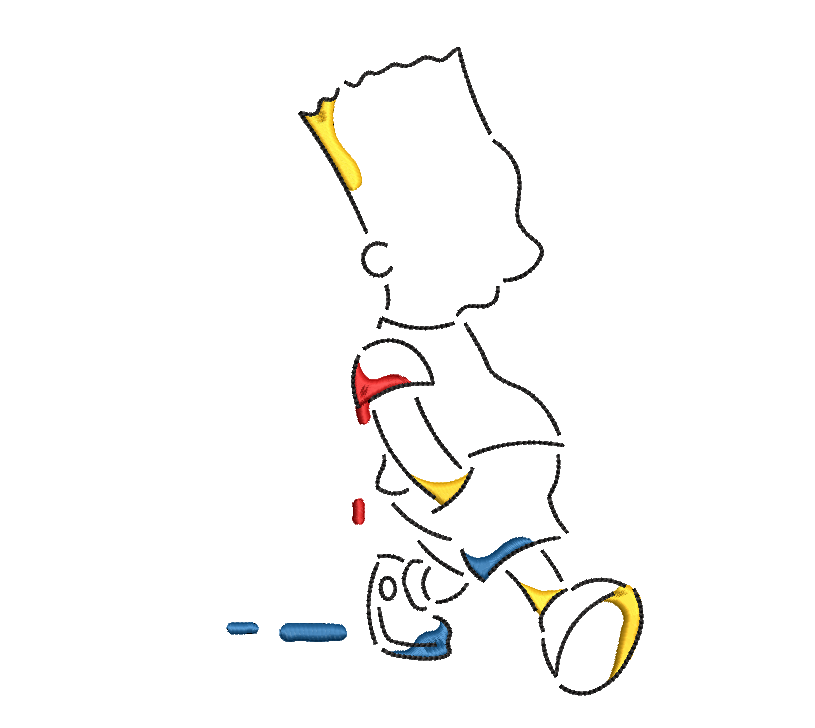 Simpsons Embroidery Line Art Design - Simpsons Embroidery Pa | Inspire ...