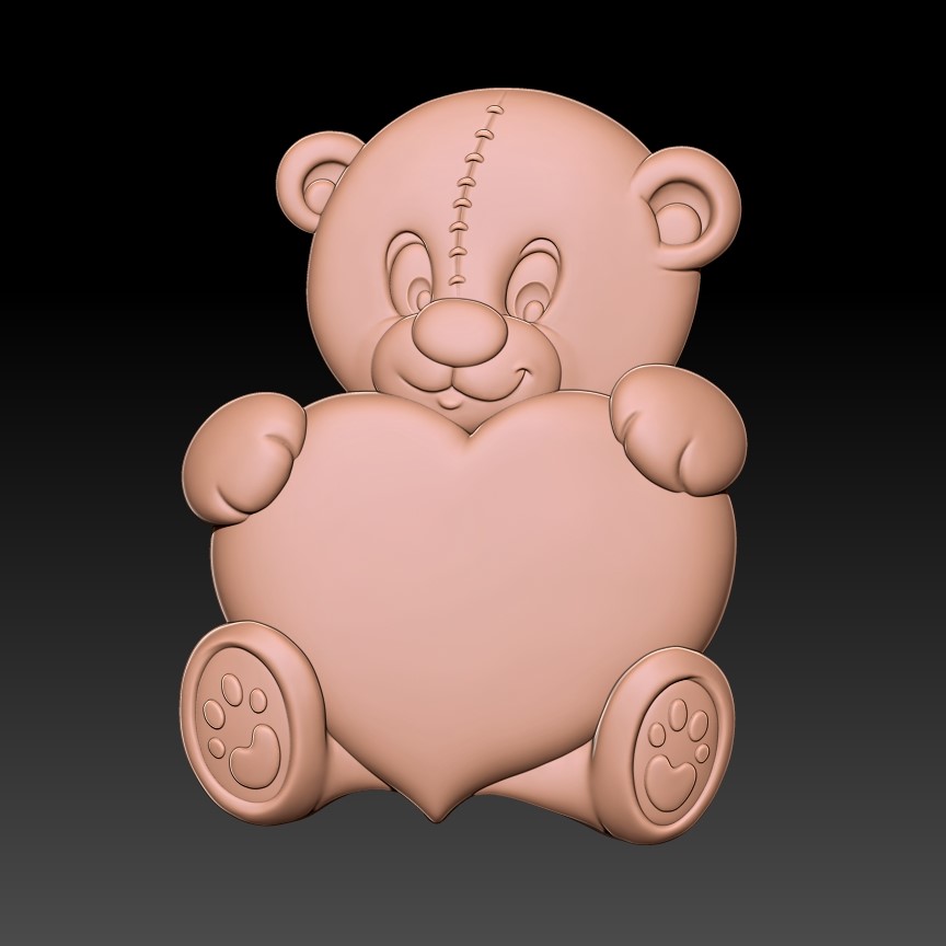 3d Model Stl Cnc Router And 3d Printing File Teddy Bear With Inspire