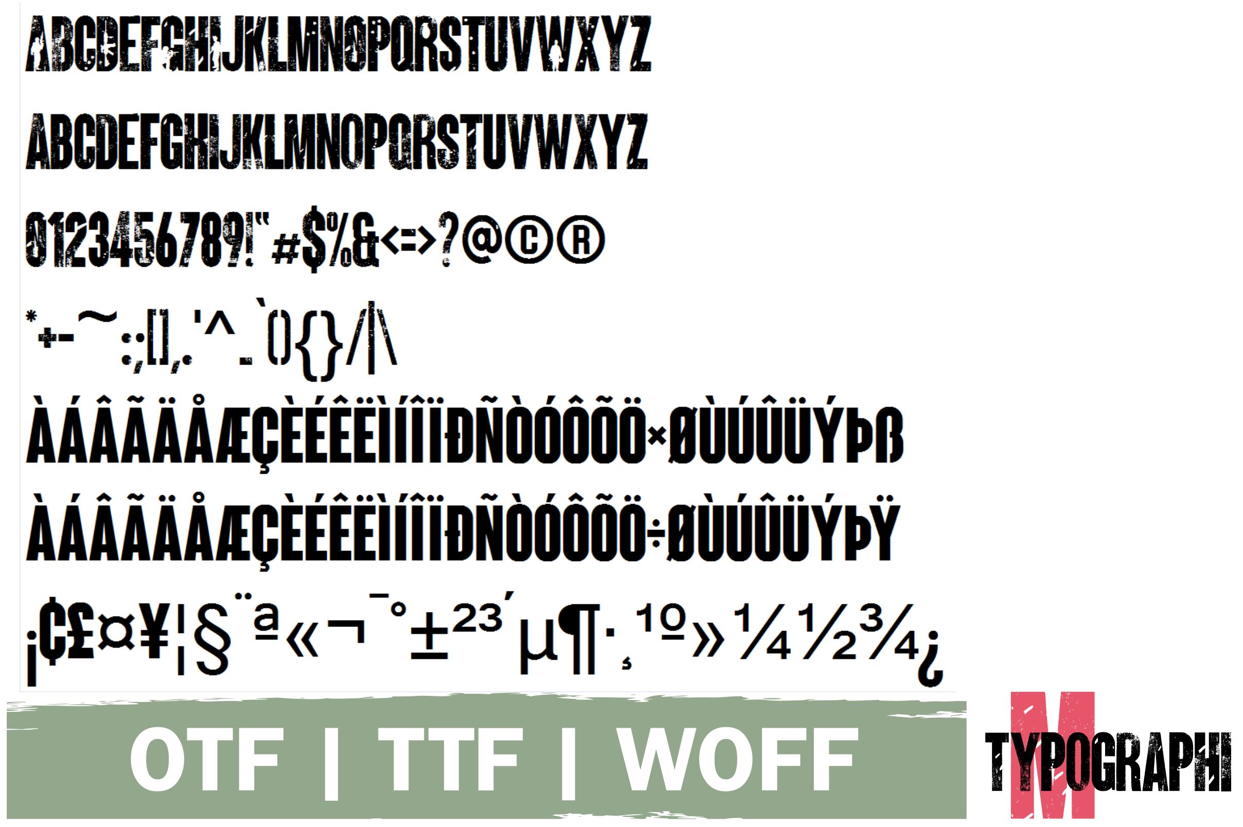 Distressed Army Font